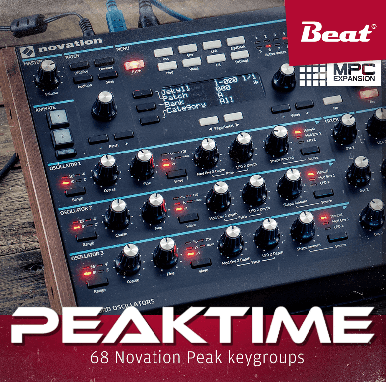 MPC Expansion: Peaktime by BEAT - 68 Novation Peak keygroups