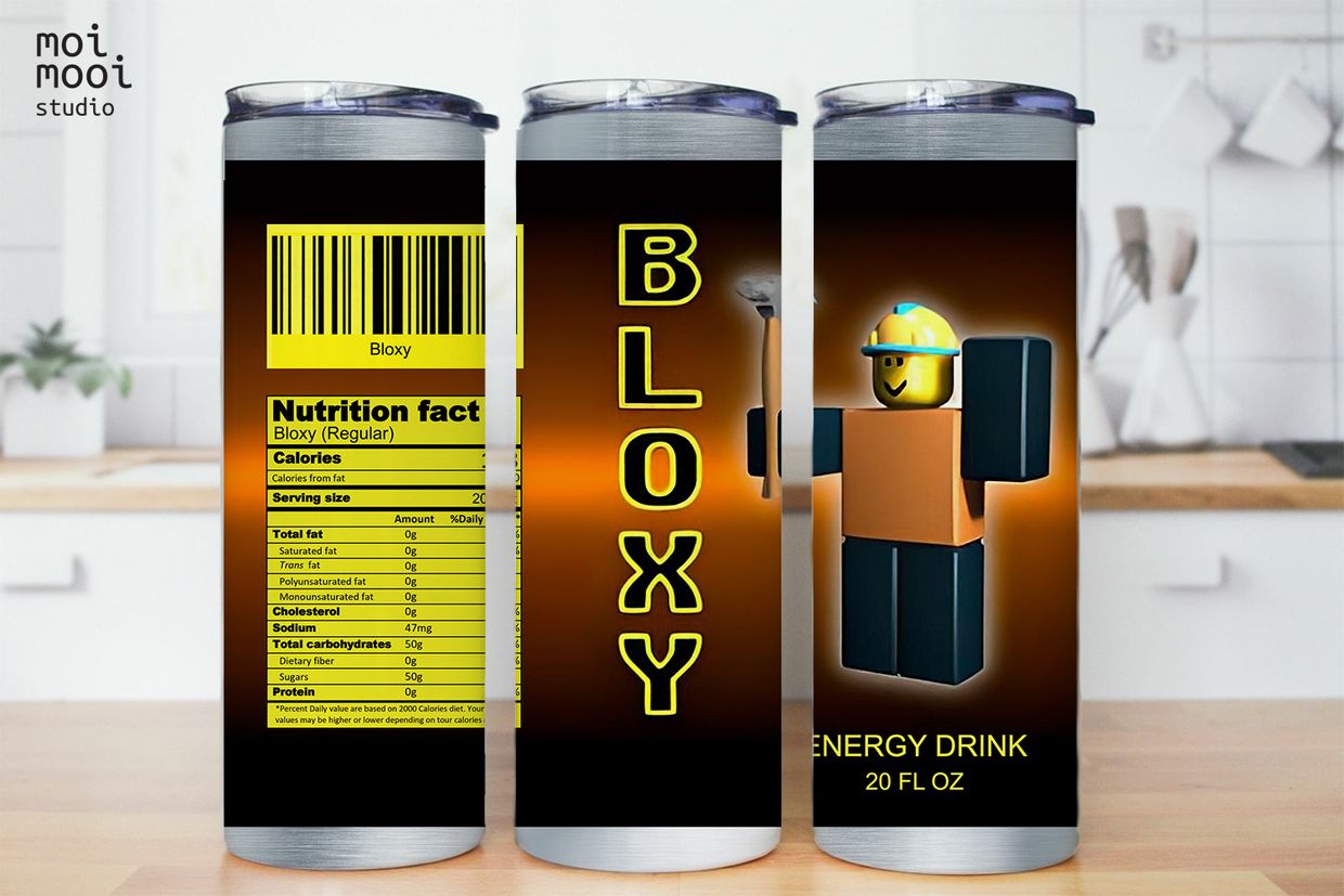 Bloxy Roblox Game Drink 20oz Tumbler Design
