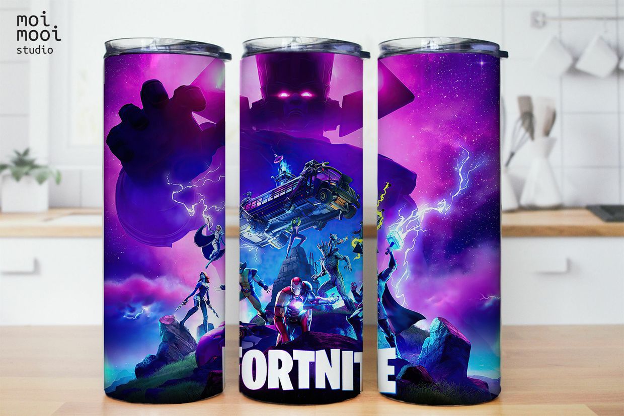 Fortnite Video Game Kids 20oz Tumbler Design