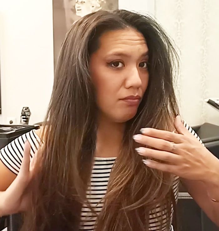 Long hair to pixie cut for Spanish brunette