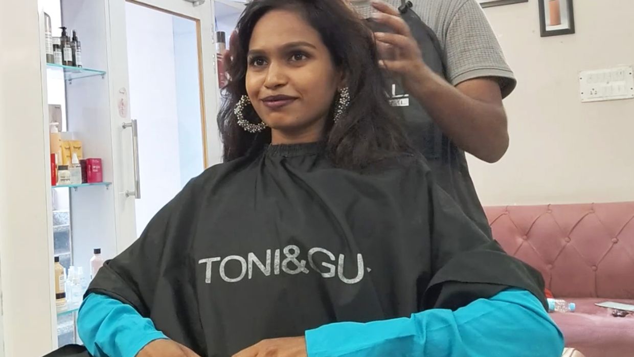 Isha cuts most of her hair off