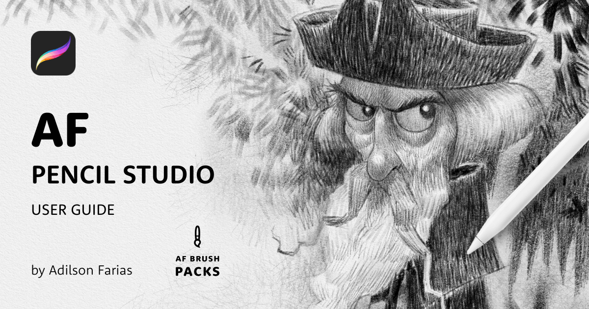 AF Pencil Studio – Graphite & Charcoal Brush Pack for Procreate | Textured Sketch Brushes