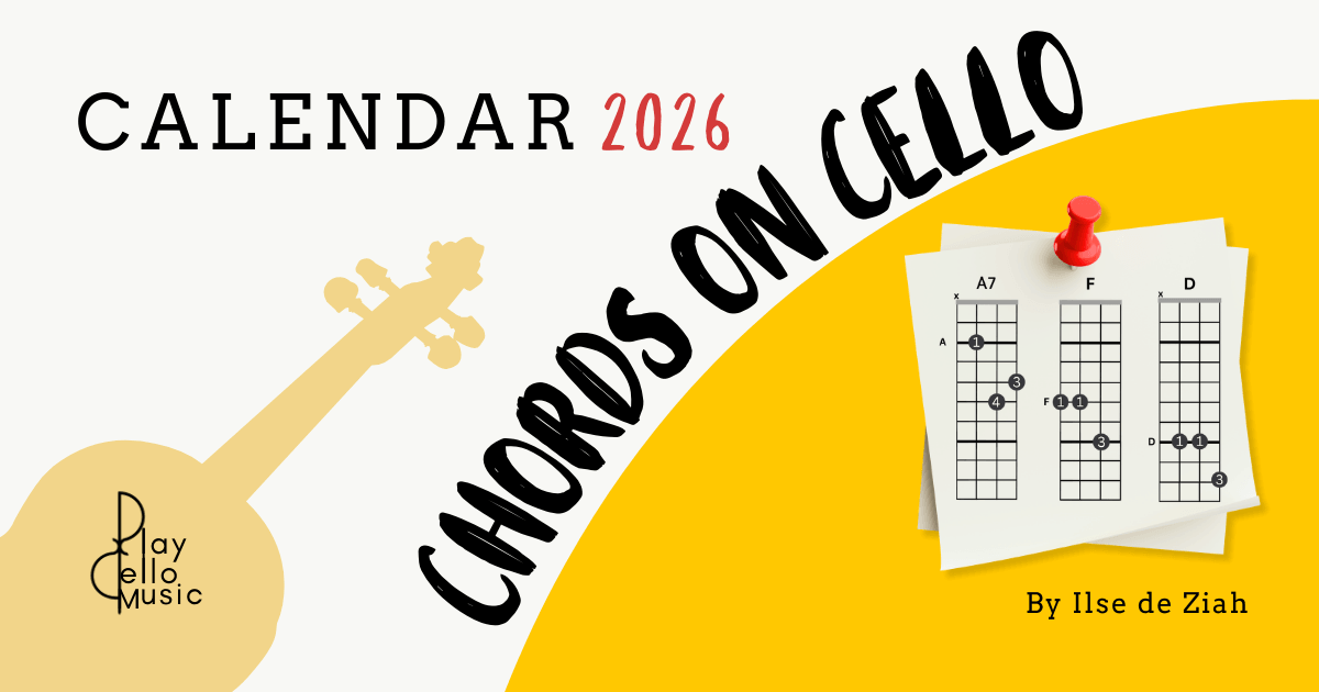 Chords on Cello Calendar 2026 – Monthly Chord Progressions