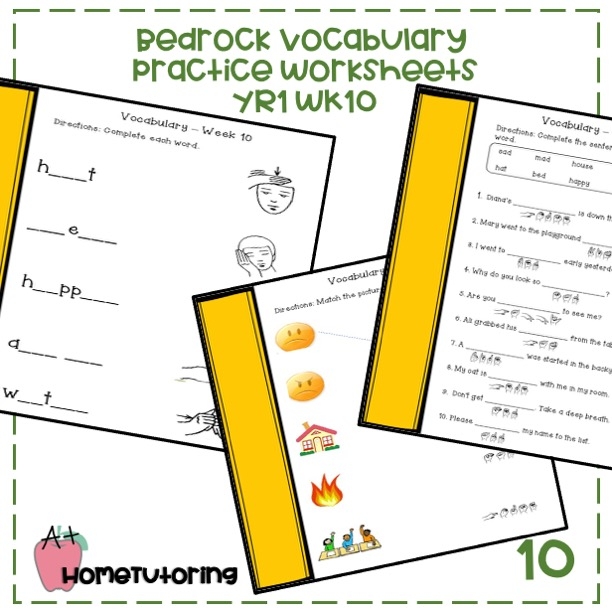 Bedrock Practice Sheets YR1 WK10