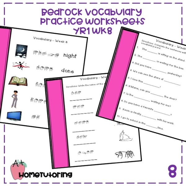 Bedrock Practice Sheets YR1 WK8