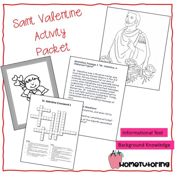St. Valentine Activity Packet (Valentine's Day)