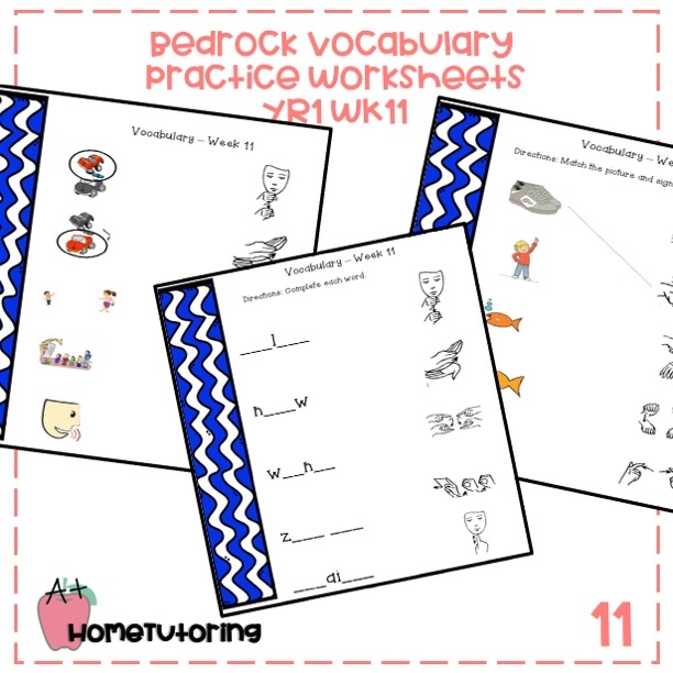 Bedrock Practice Sheets YR1 WK11