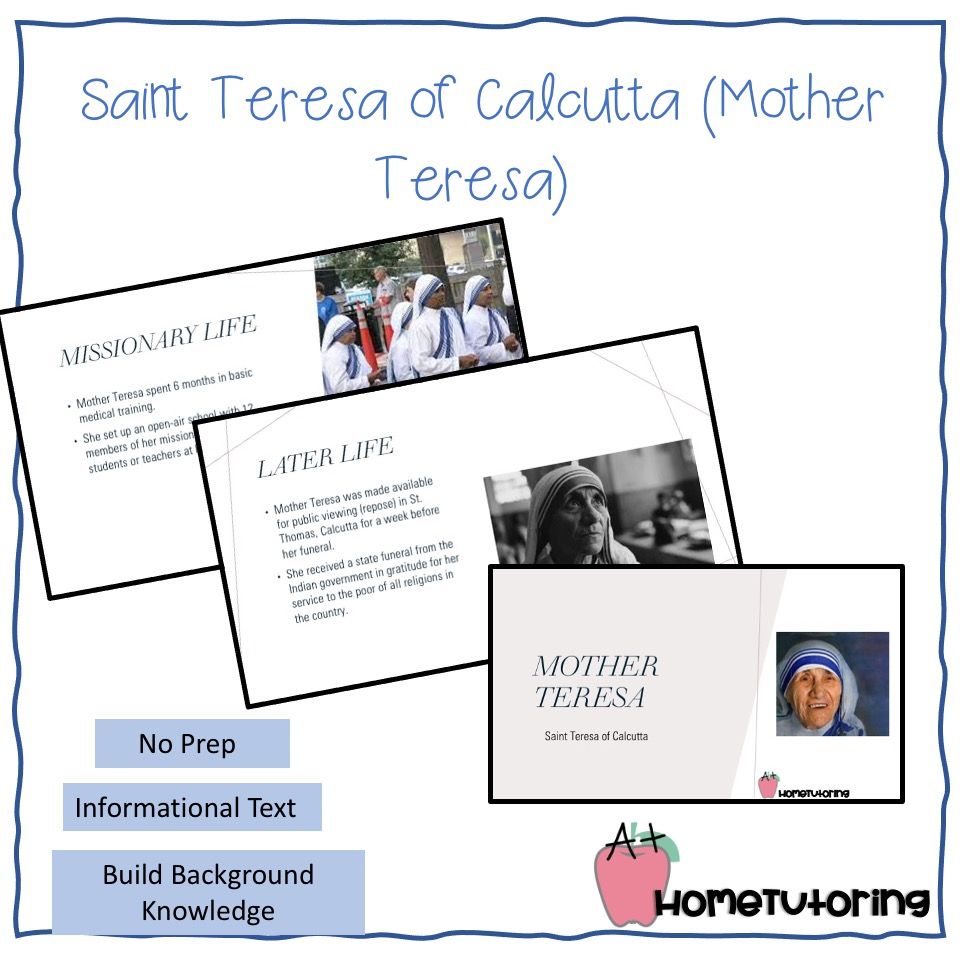 Mother Teresa (St. Teresa of Calcutta) PowerPoint Presentation