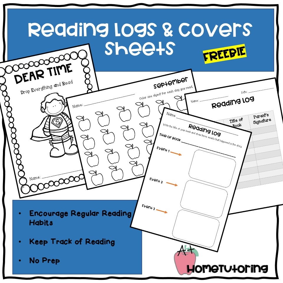 Reading Logs and Cover Sheets FREEBIE