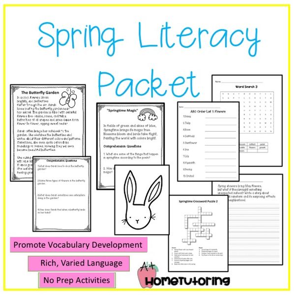 Spring NO Prep Literacy Activity Packet