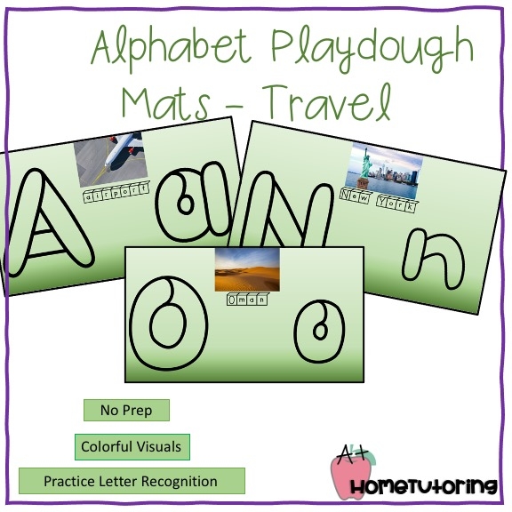 Alphabet Playdough Mats - Places Theme