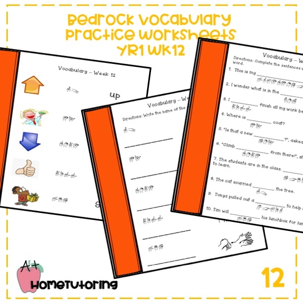 Bedrock Practice Sheets YR1 WK12