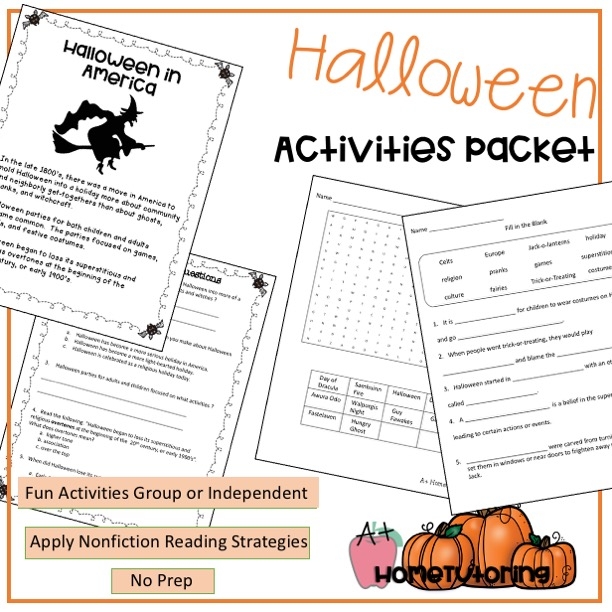 Halloween Reading Comprehension & Activities Packet