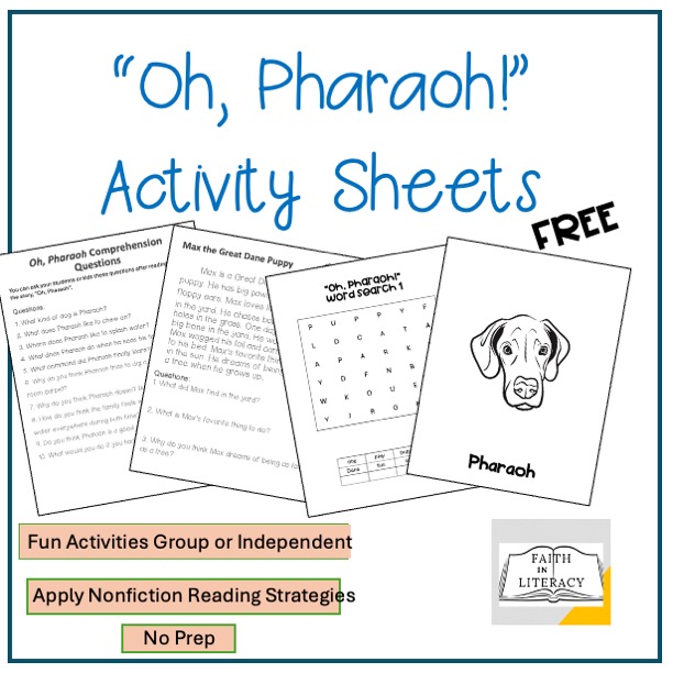 FREE "Oh, Pharaoh!" Activity Sheets