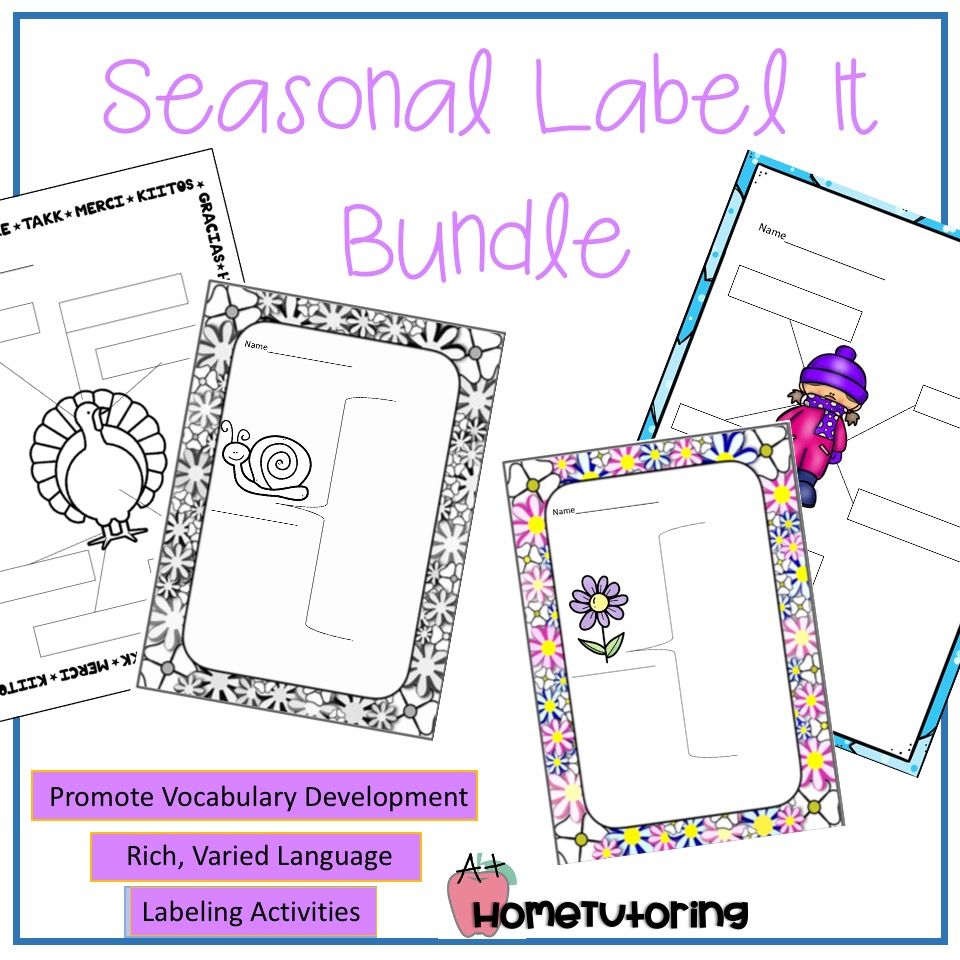 Seasonal Label It Activities Bundle