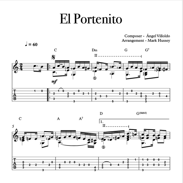 El Portenito - Ángel Villoldo Villoldo - Classical gui El Portenito - Ángel Villoldo Villoldo - Classical gui