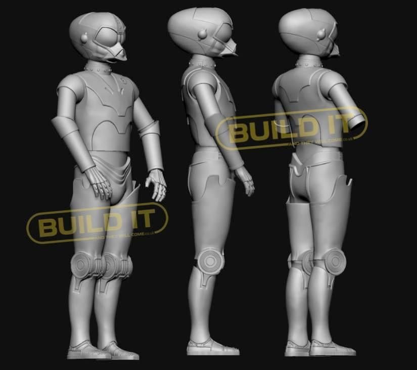 Full size STL Death Star droid statue