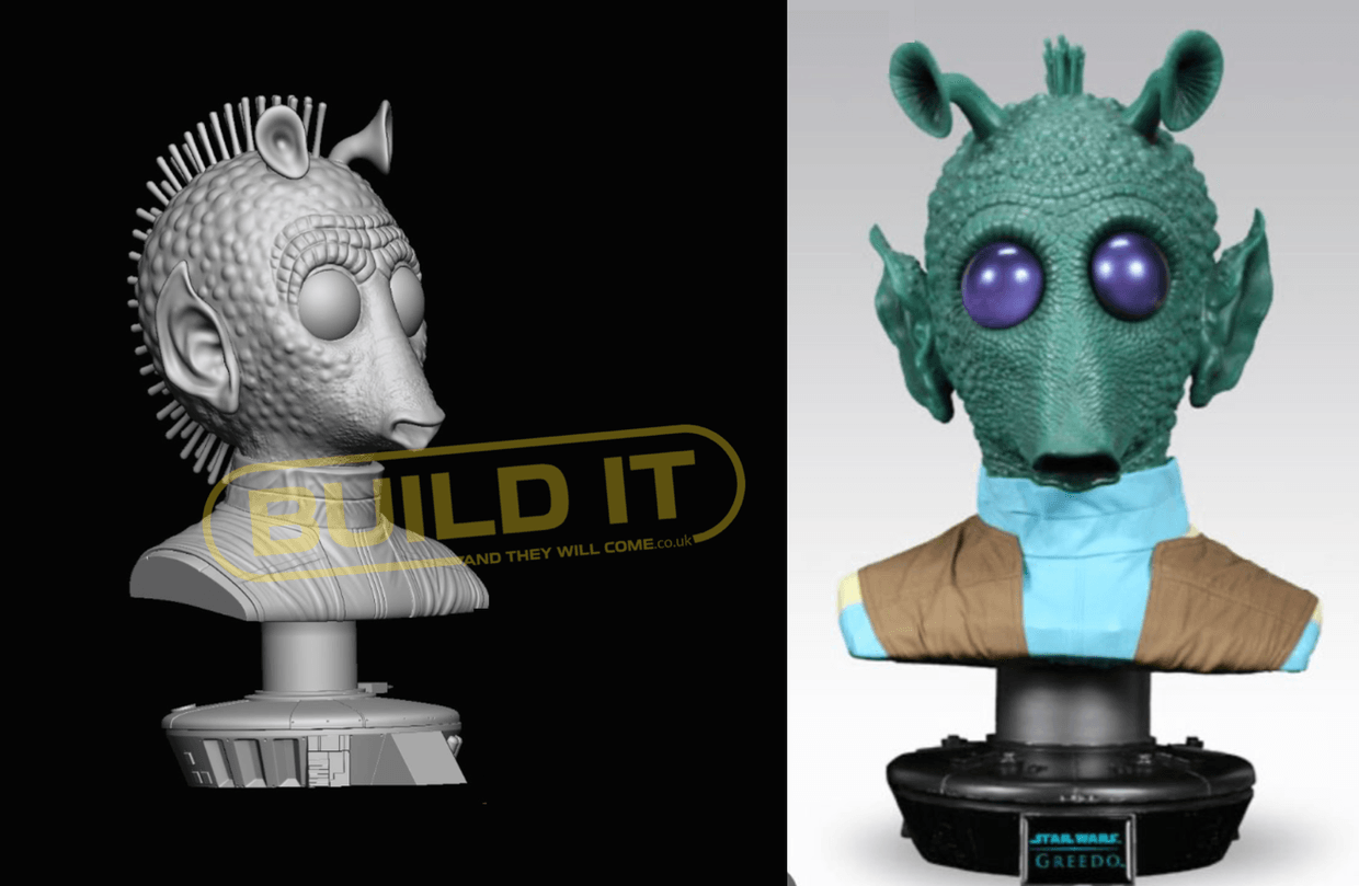 Greedo sideshow style bust full size stl file