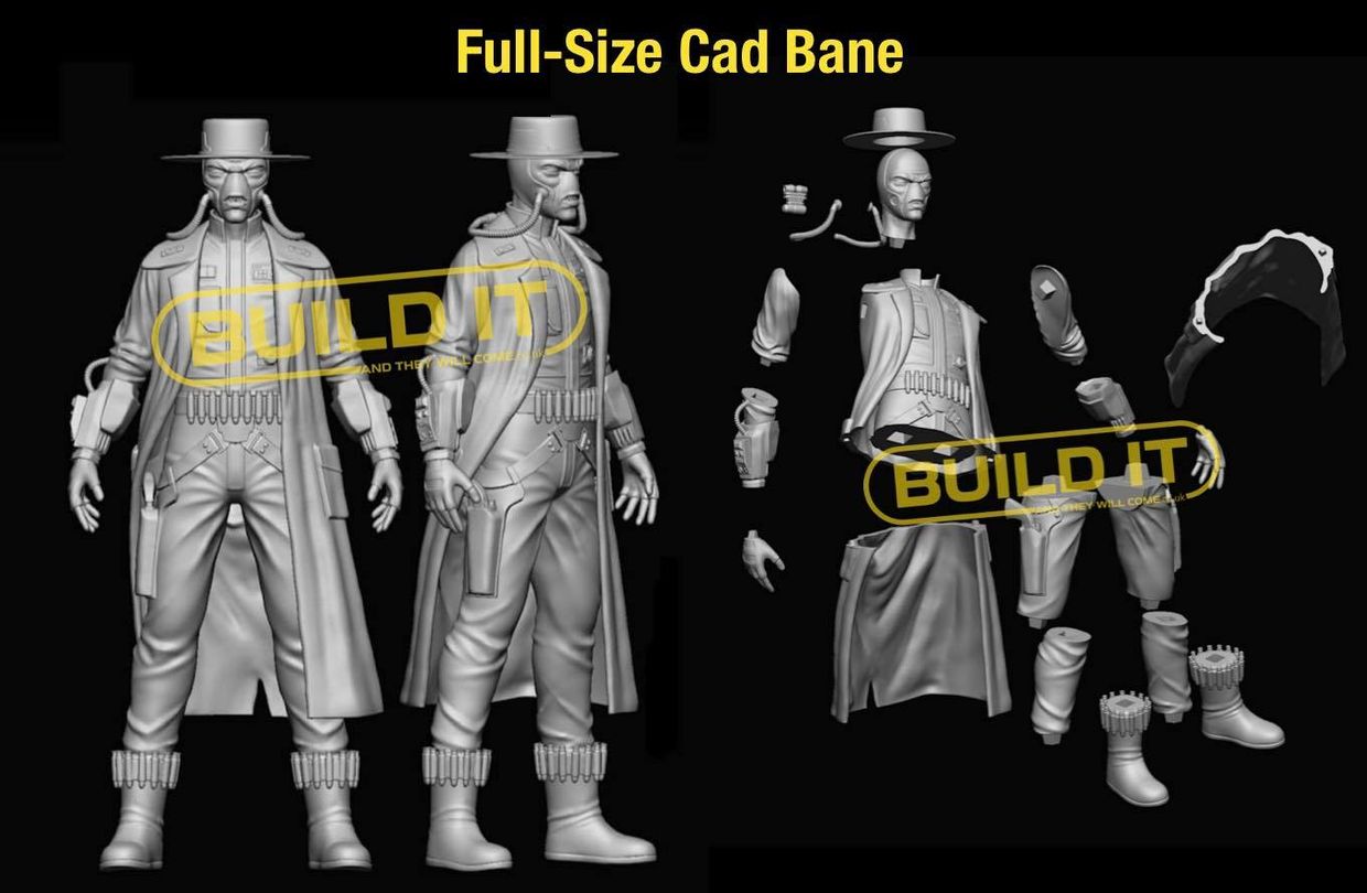 Cad Bane full size STL cut and uncut stl files