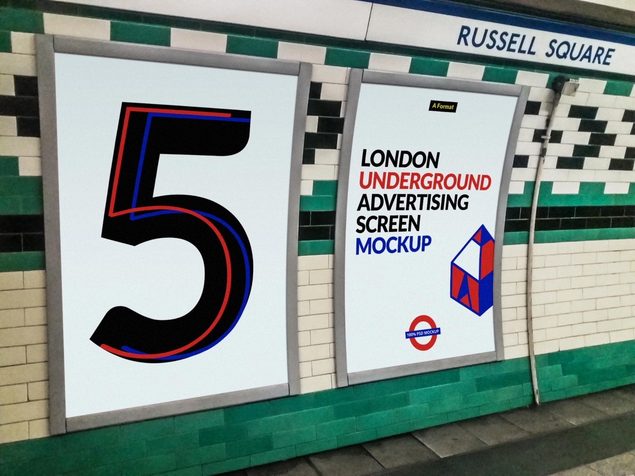 London Underground Advertising Screen Mock-Ups 2