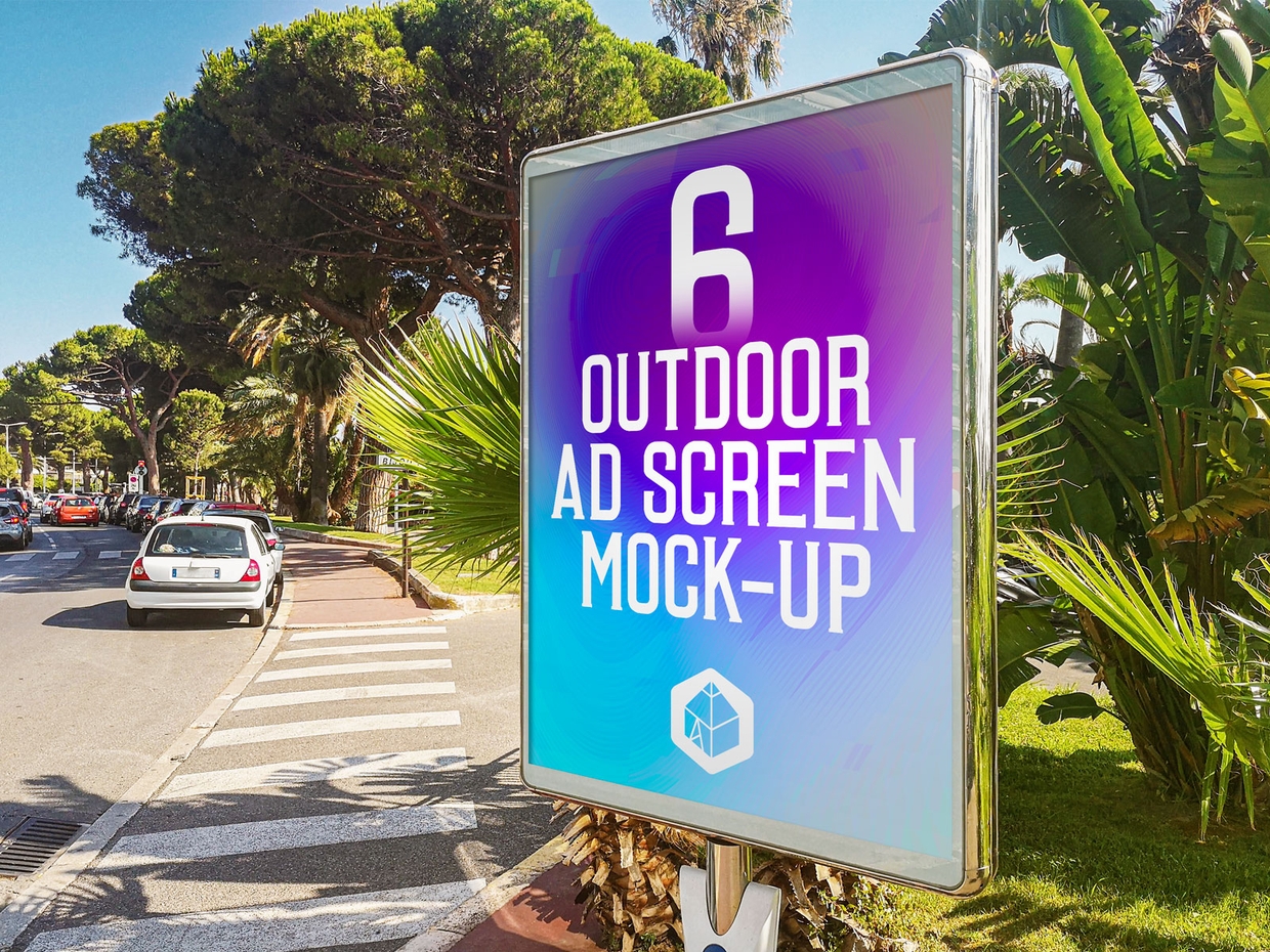 Outdoor Advertising Screen Mock-Ups 13 (v.1)