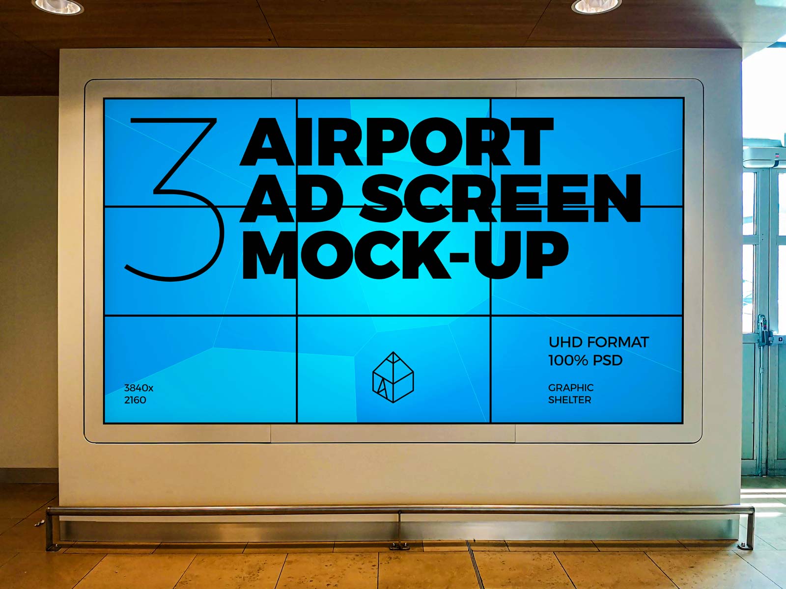4 Outdoor Ad Screen Mock-Ups Set Bundle