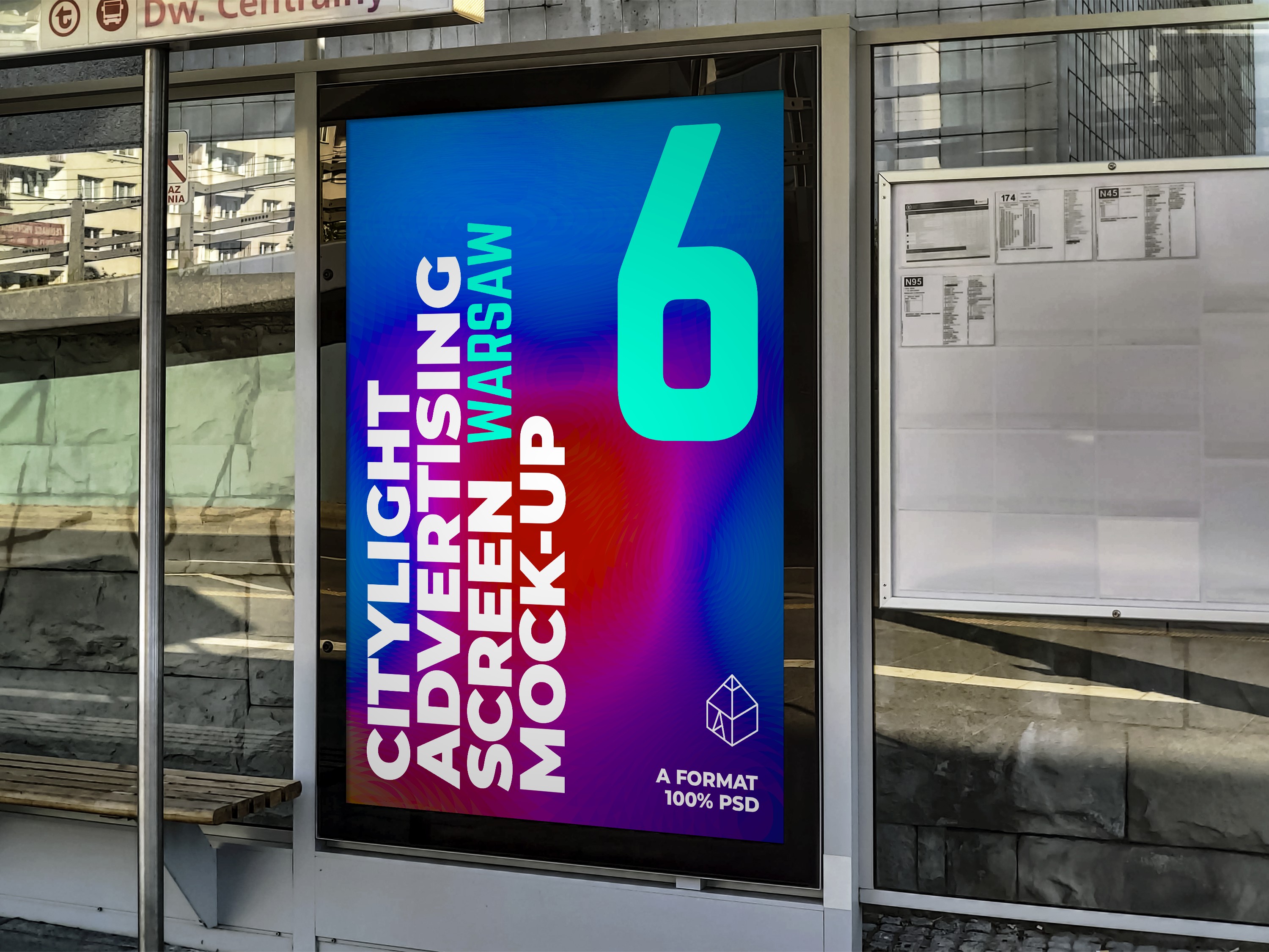 5 Outdoor Kiosk Ad Screen Mock-Ups (v.1)