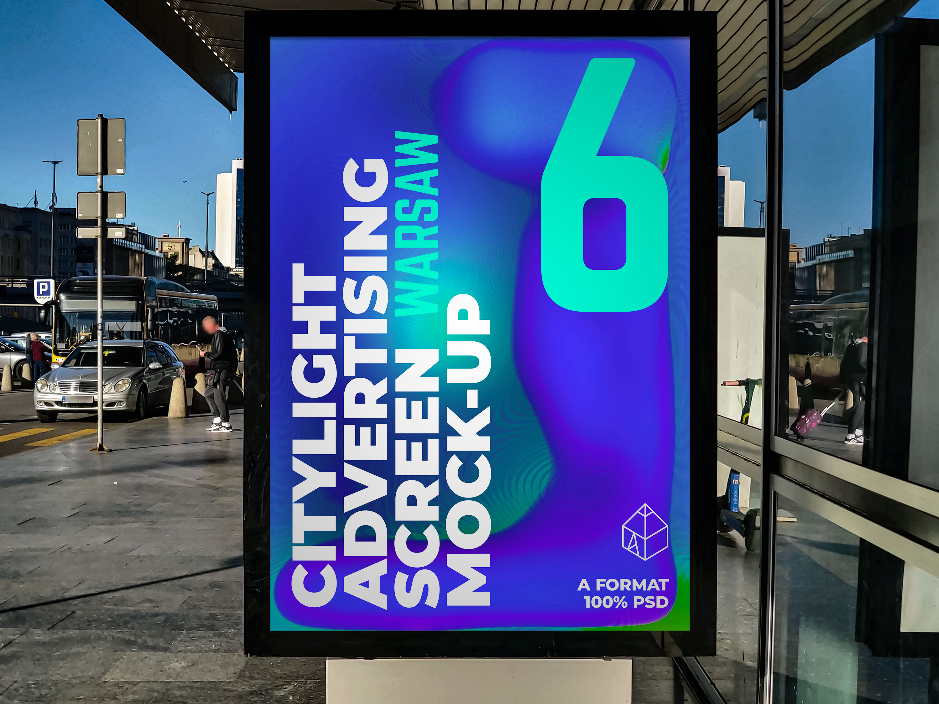 13 Warsaw Citylight Advertising Screen Mock-Ups Bundle 1