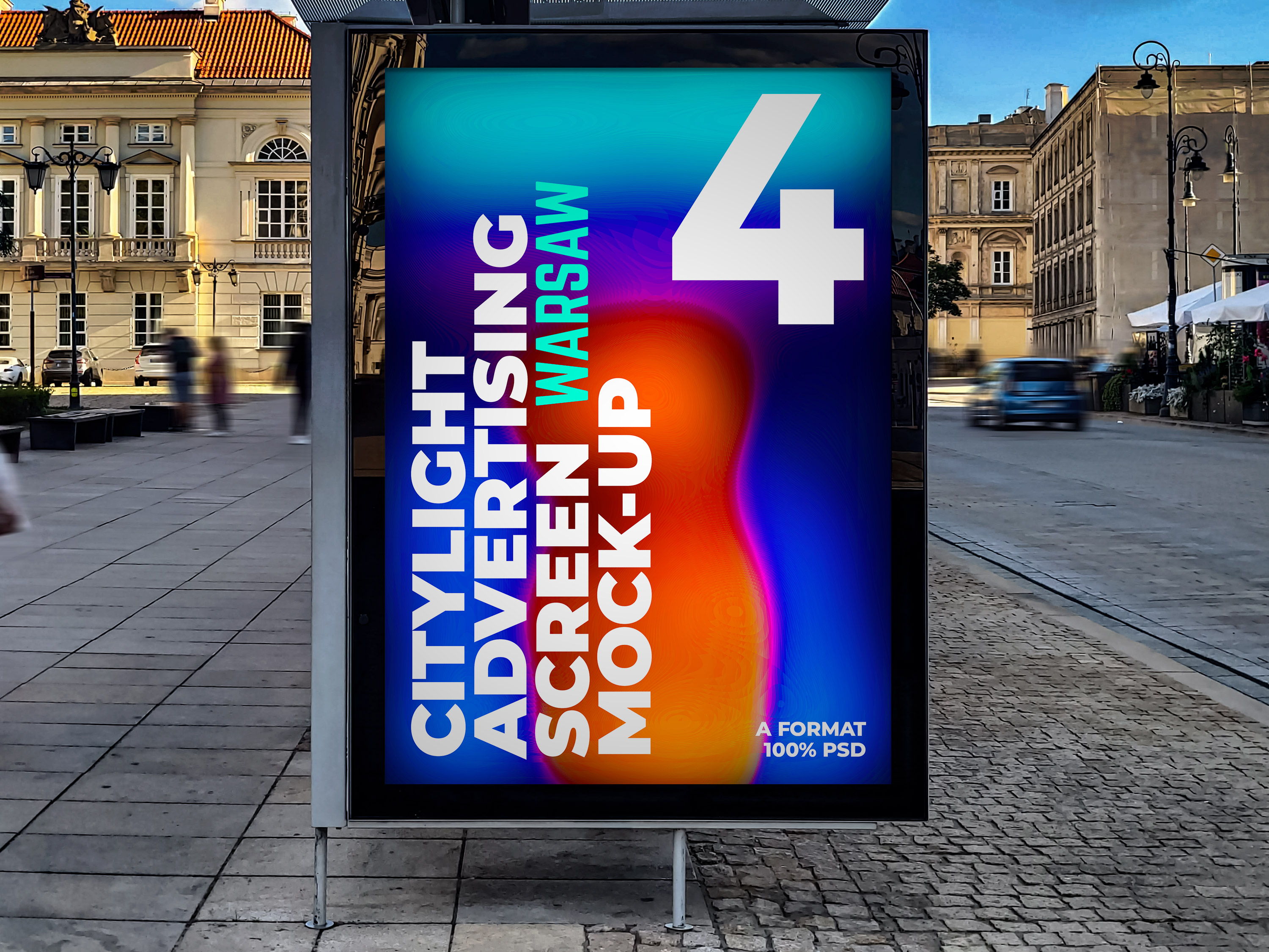 Free Outdoor Citylight Advertising Screen Mock-Up 5 v2