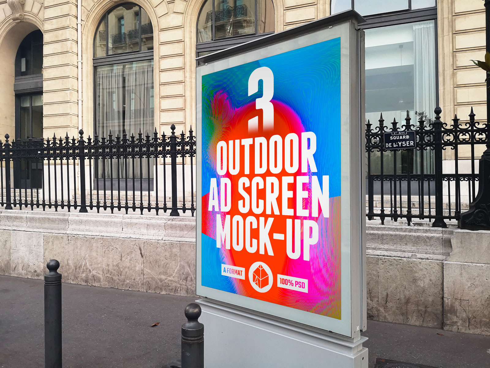 8 Airport Ad Screen Mock-Ups Bundle