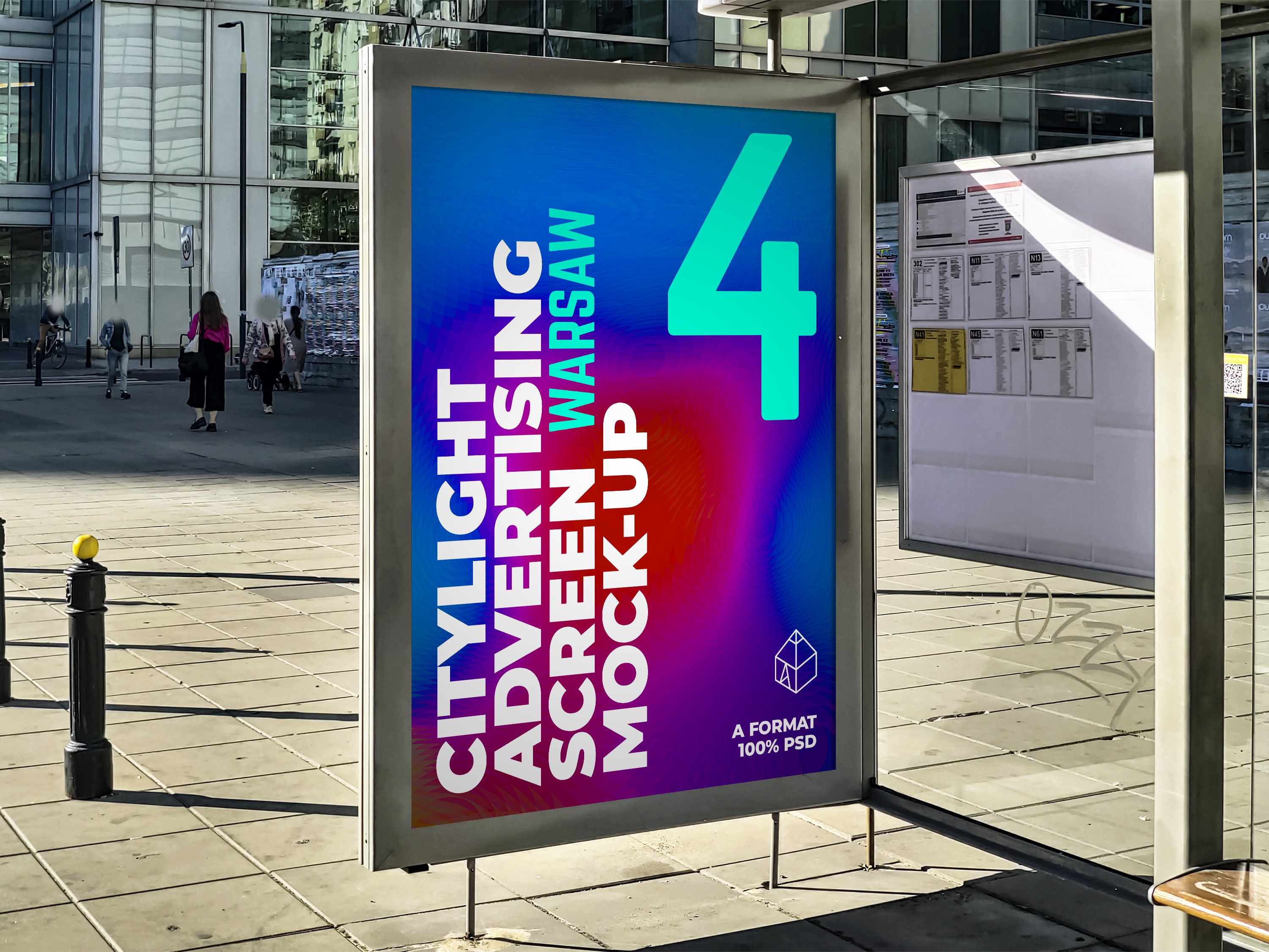 Metro Underground Advertising Screen Mock-Ups 6 (v.2)