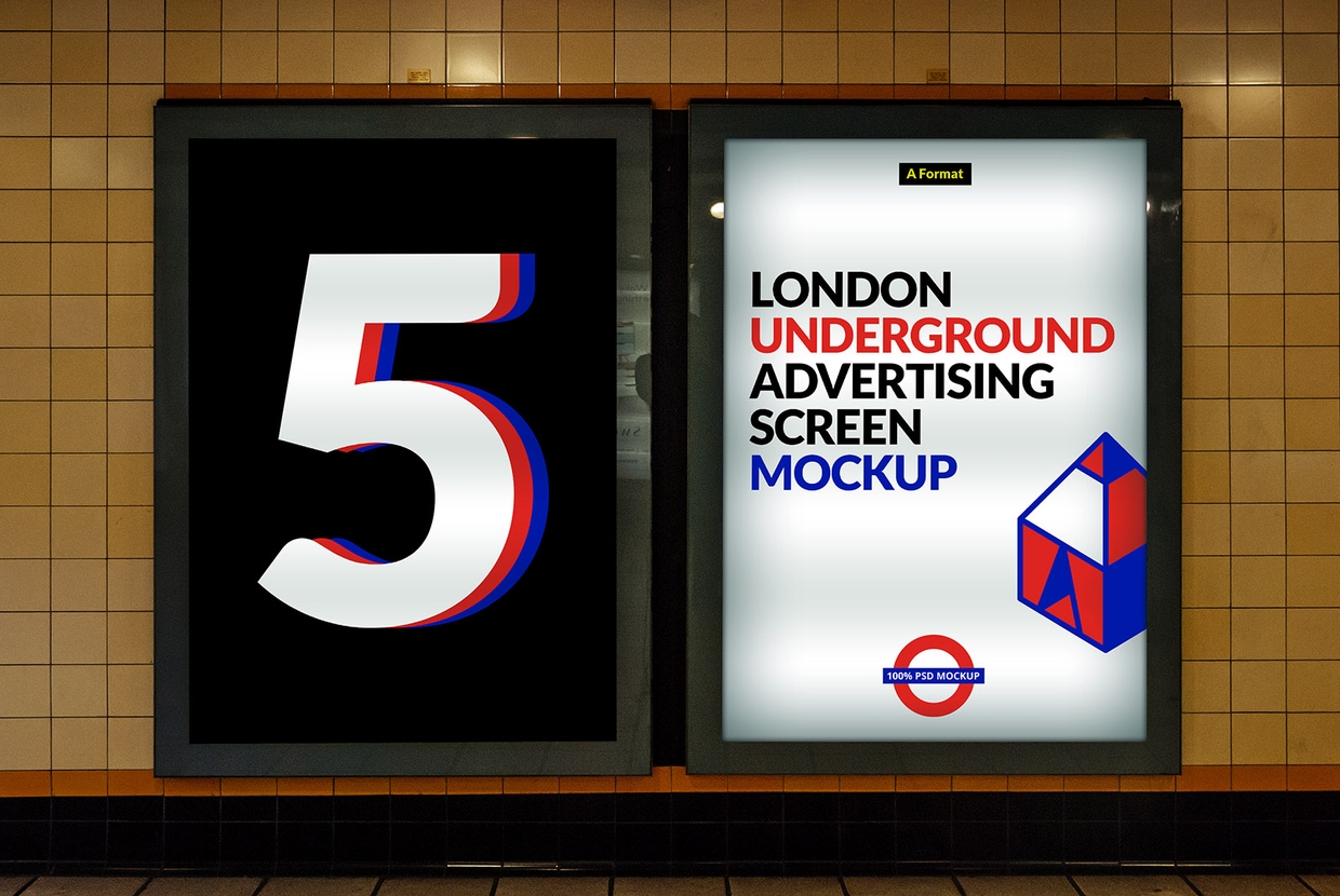 London Underground Advertising Screen Mock-Ups 3