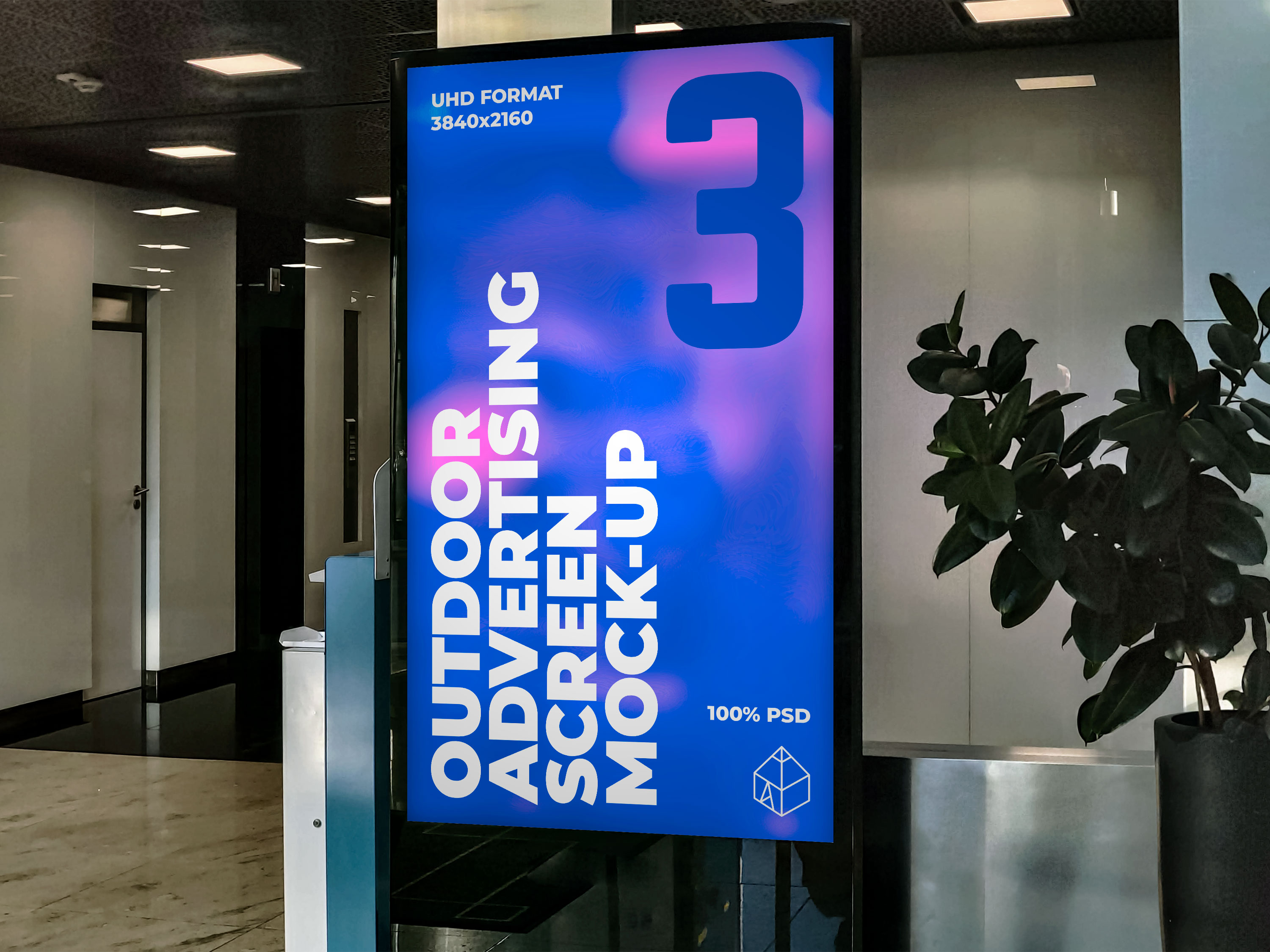 9 Warsaw Citylight Advertising Screen Mock-Ups Bundle