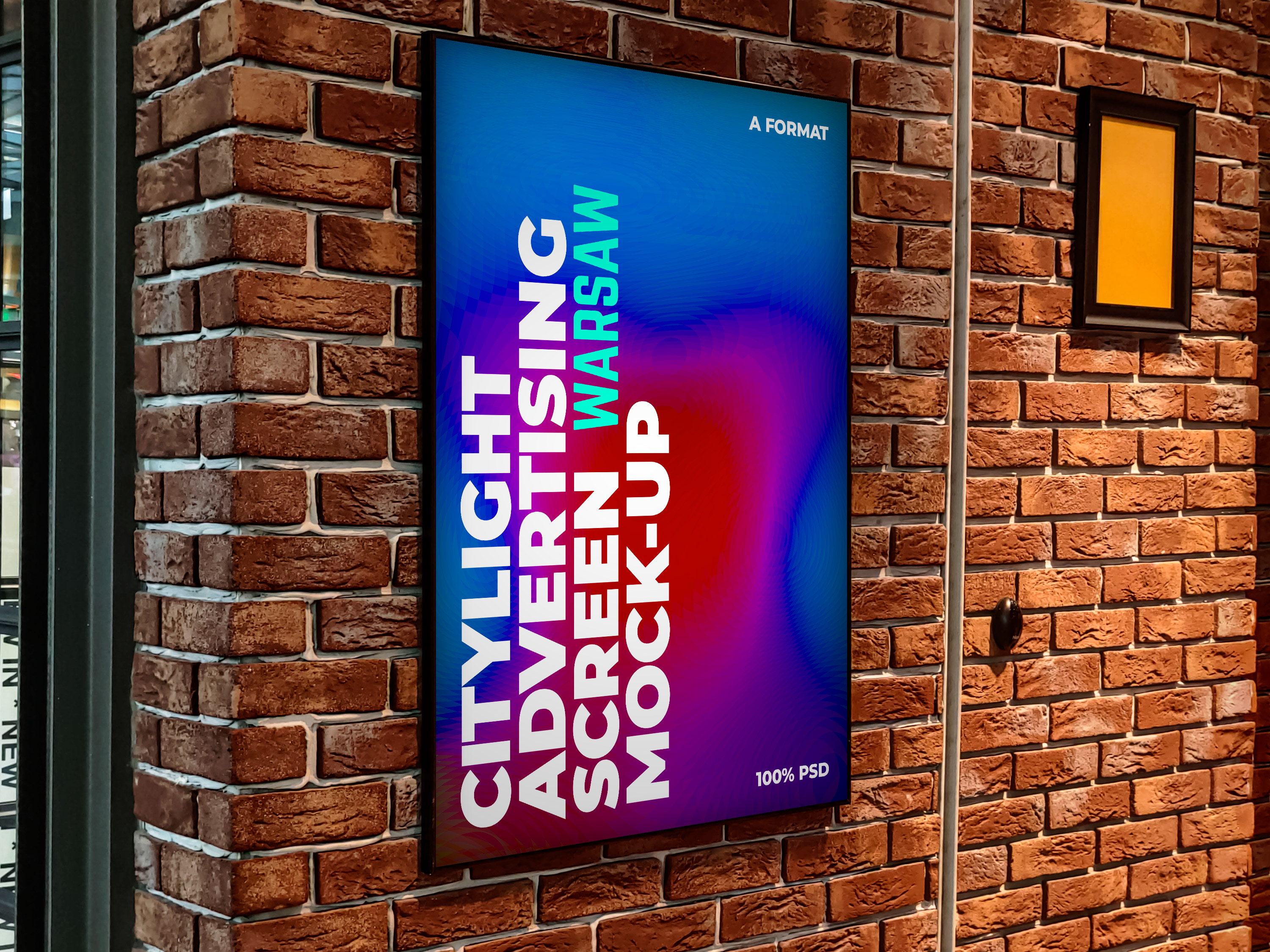 Warsaw Outdoor Citylight Advertising Screen Mock-Up 5