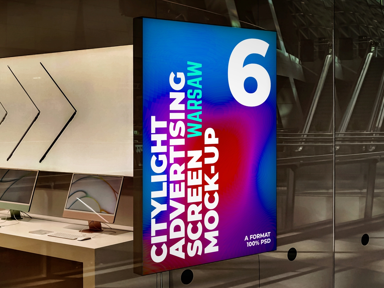 Warsaw Citylight Advertising Screen Mock-Up 12 v3