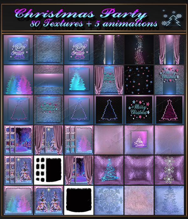Christmas Party 80 Textures + 5 animations