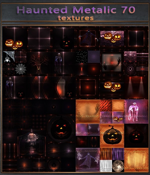 Haunted Halloween - Metalic 70 Textures