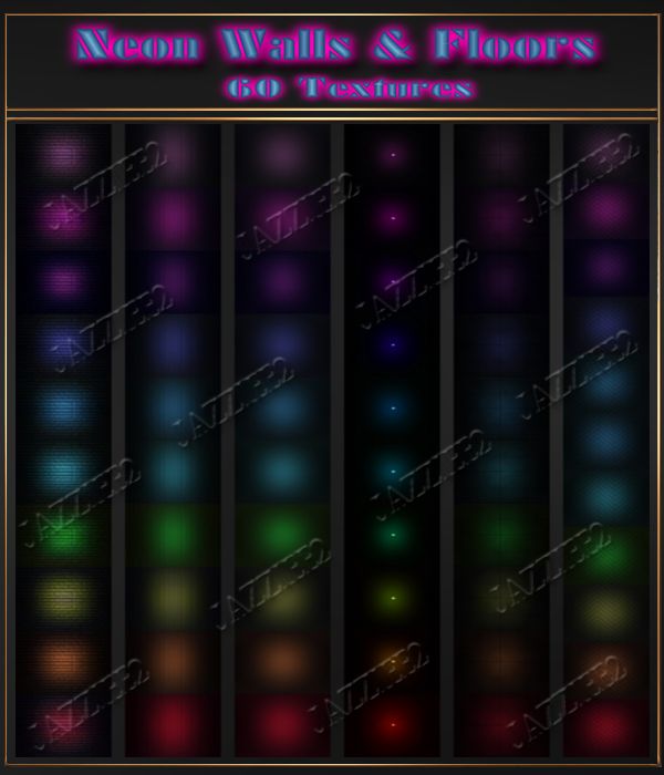 Neon Walls and Floors 60 Textures