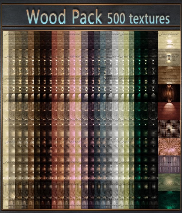 Wood Pack 500 Textures (20 textures x25 colours)