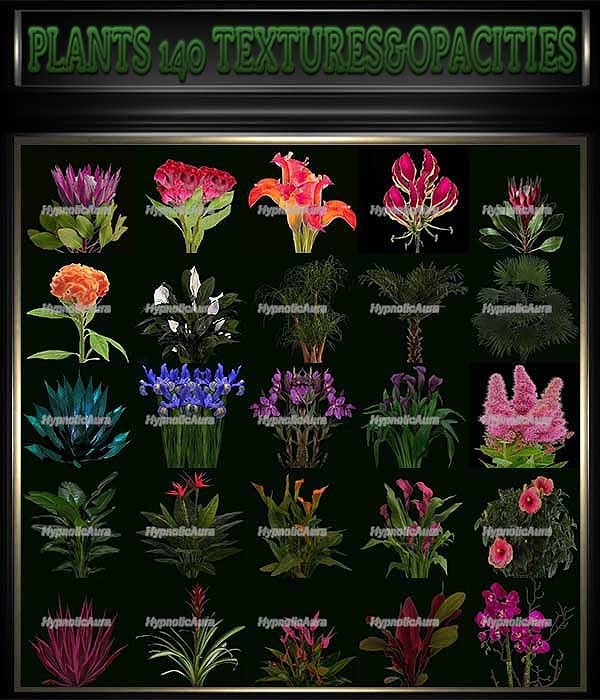A~PLANTS-140 TEXTURES&OPACITIES