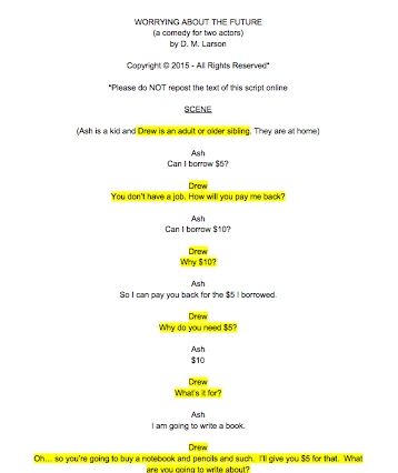 Lord of the Lunch short comedy stage play script for 5