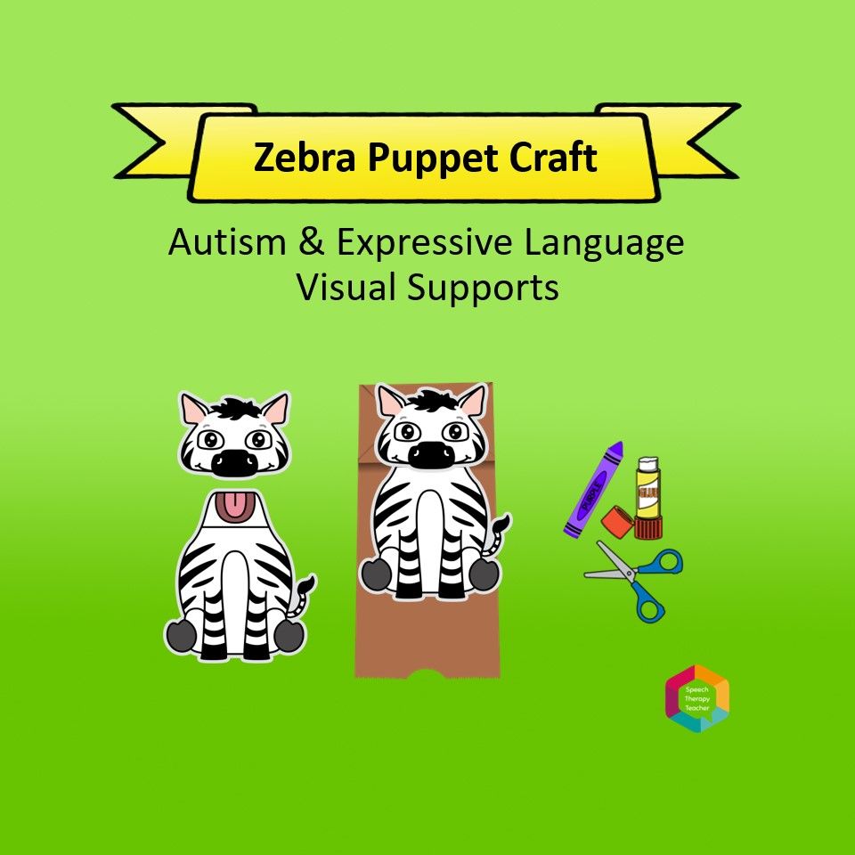 Zebra Animal Puppet Craft