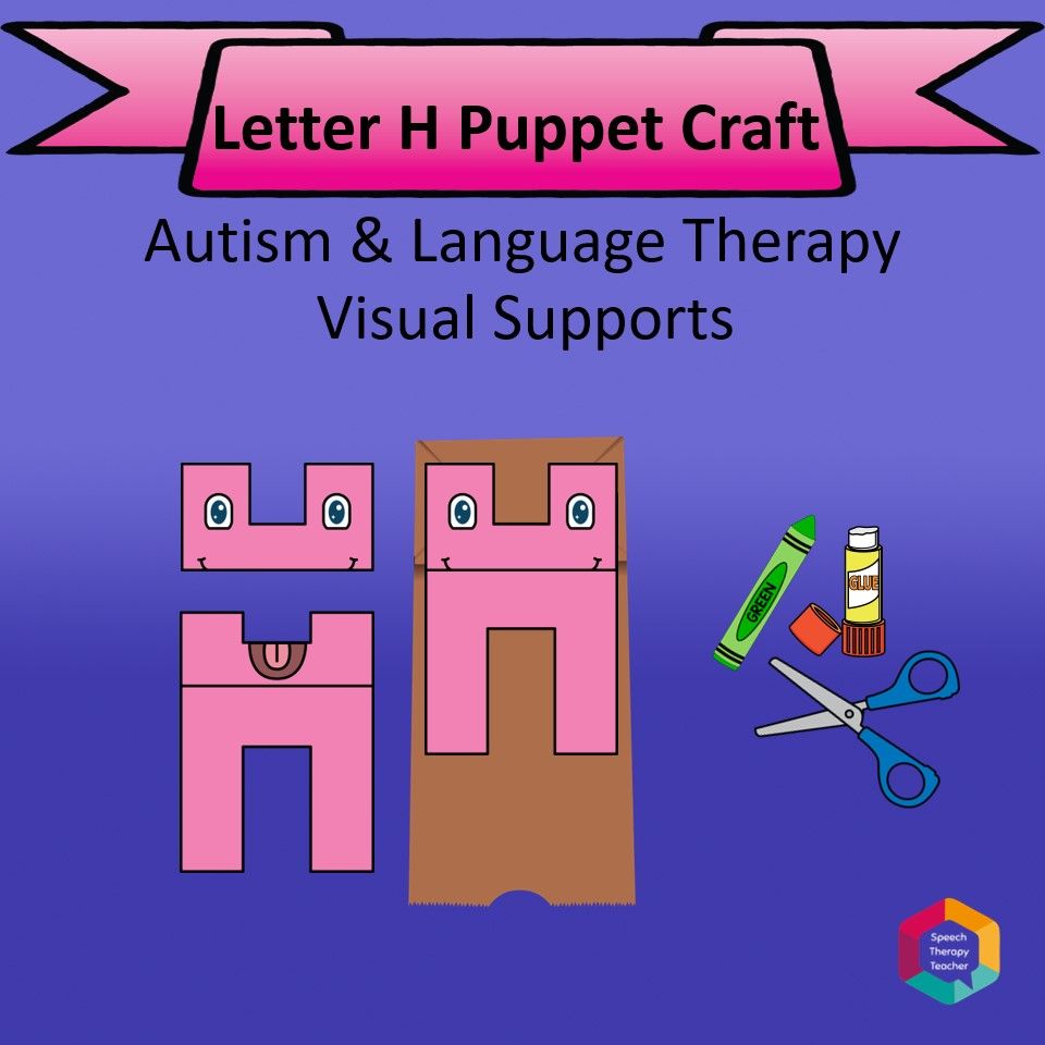 Alphabet Puppet Craft Letter H