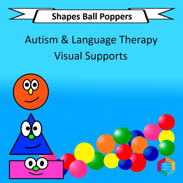 Multi Color and B&W Shapes Ball Popper Activity