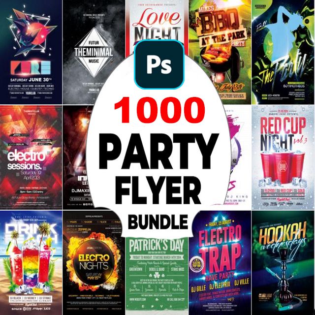 Night Club Fliers Vol 2 - 1000 PSD Editable Files