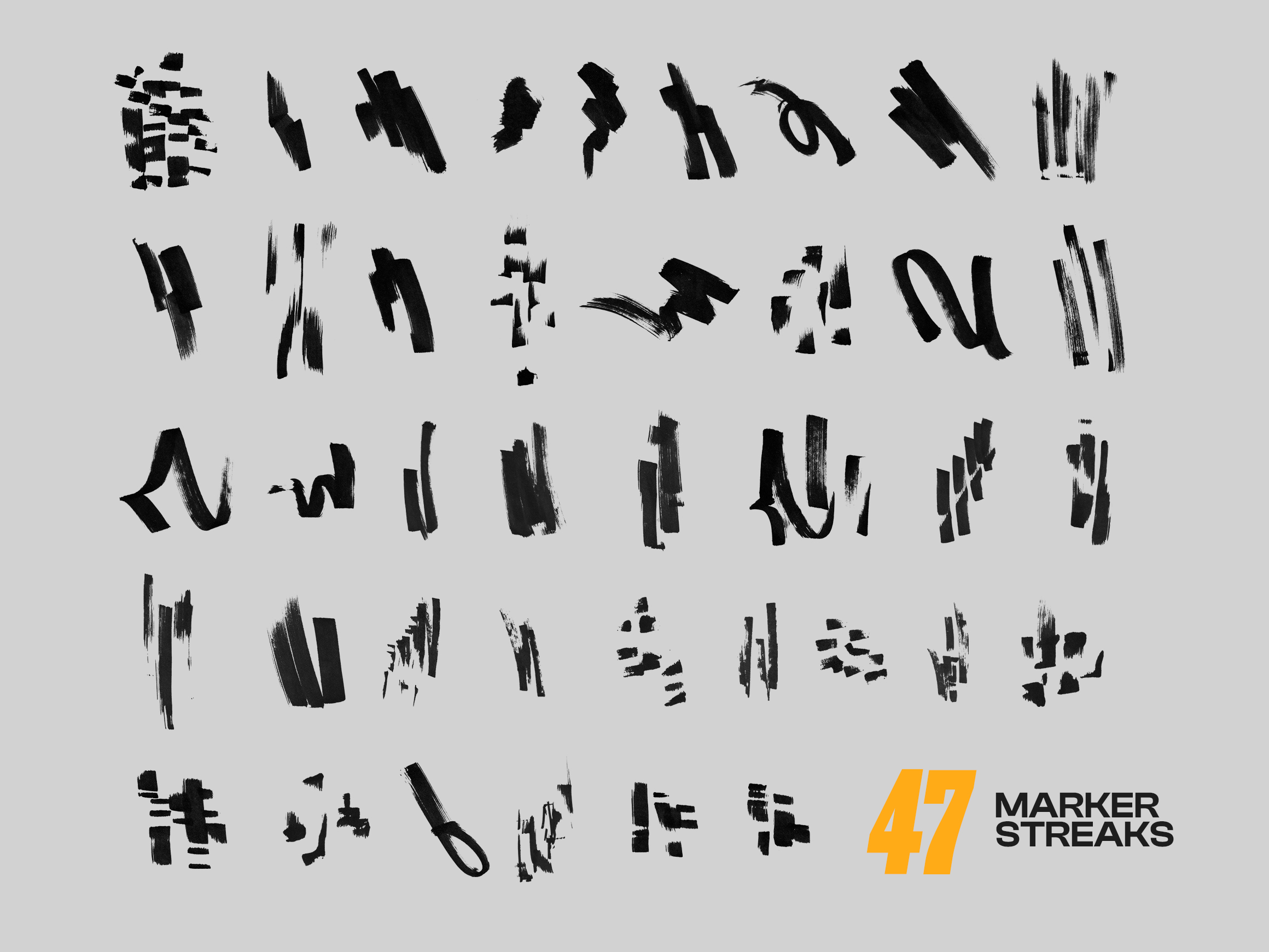 Marker Streaks, High Quality Marker Scribble Textures