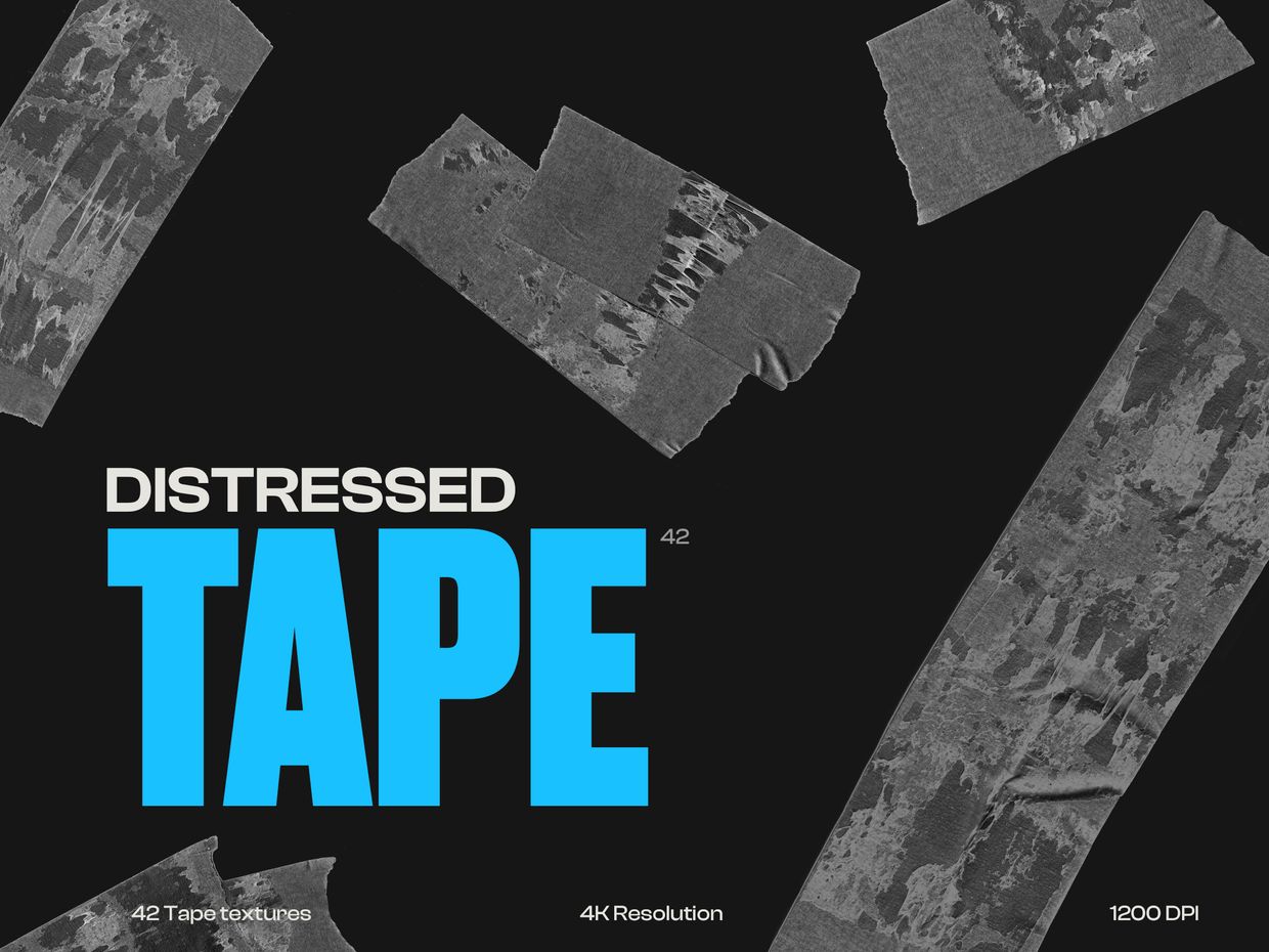 Distressed Tape Texture, PNG, High Quality