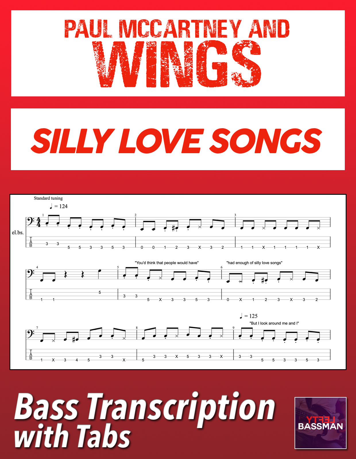 Paul McCartney and Wings - Silly Love Songs /// Bass transcription with ...