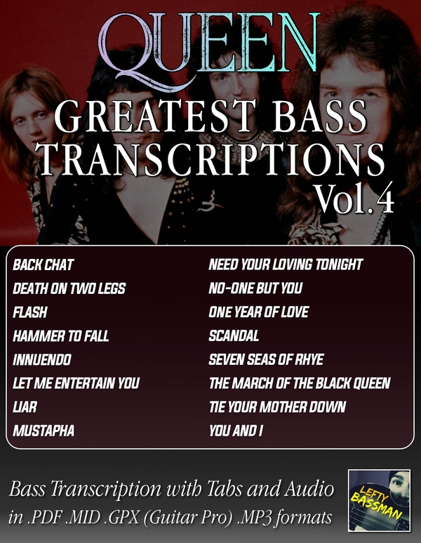 QUEEN Greatest Bass Transcriptions Vol. 4