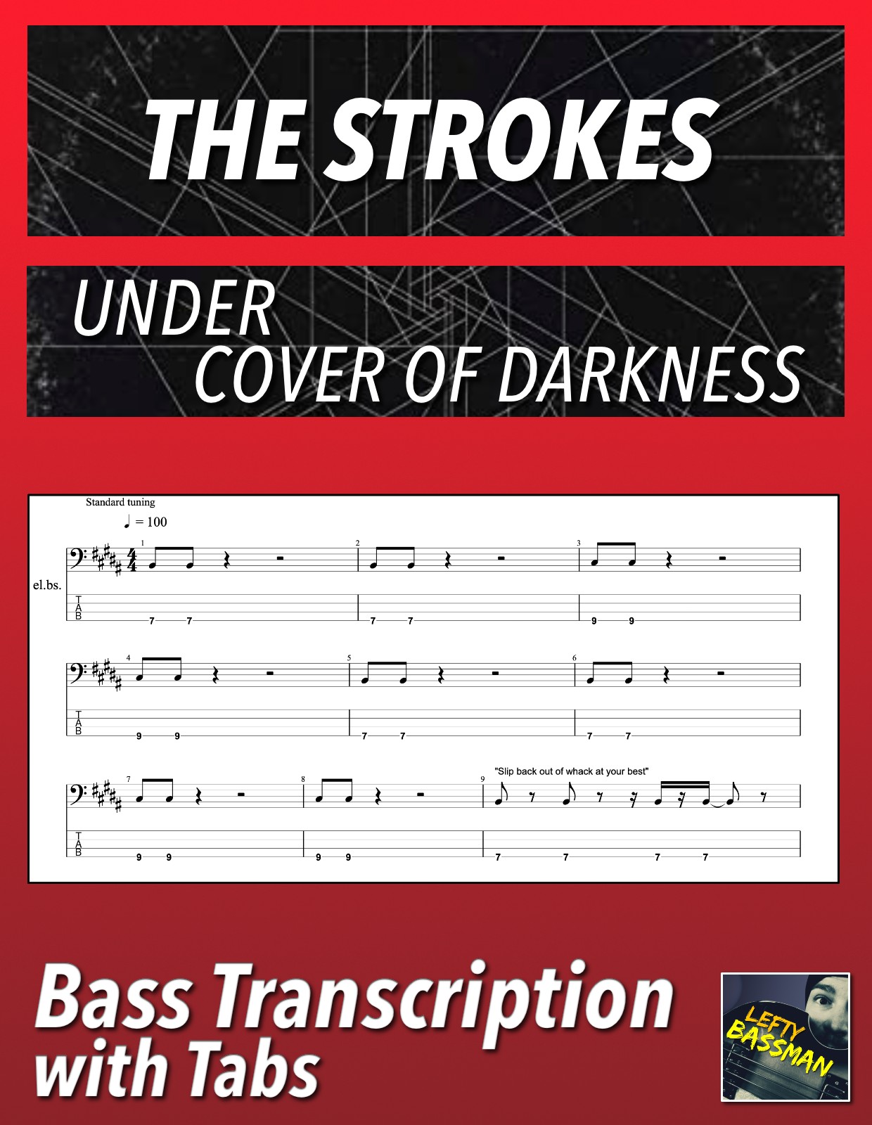 The Strokes - Under Cover Of Darkness /// Bass transcription with tabs ...